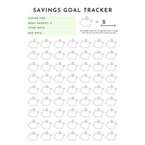 Savings Goal Tracker Printable (Download) – Phroogal