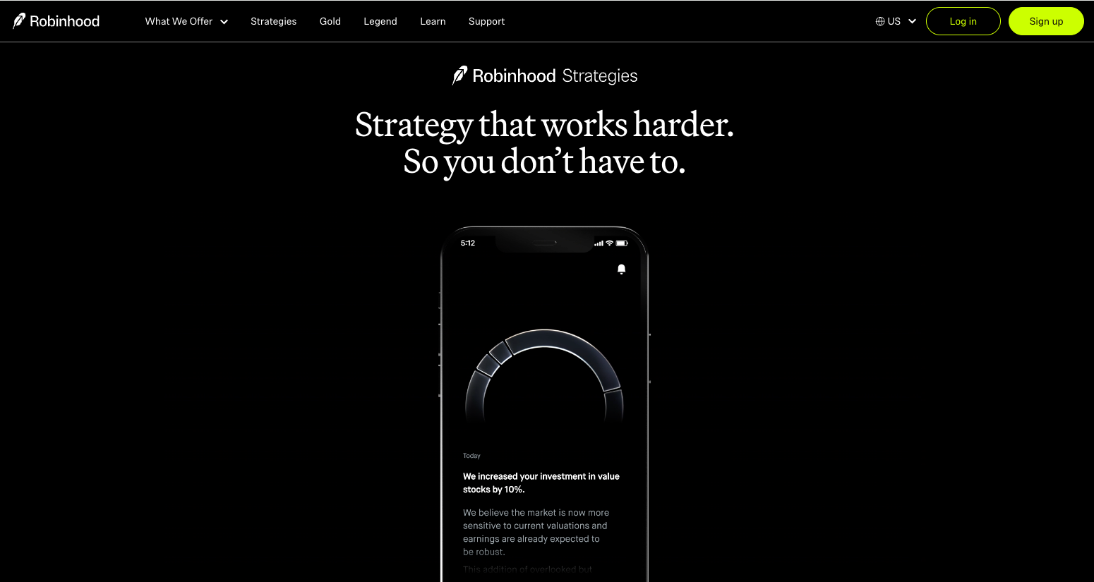 Robinhood Strategies Review: Robo-advisor Managed Portfolio